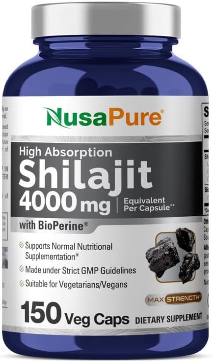 SHILAJIT NUSAPURE 4000 MG 150 CAPSULAS SIN GMO VEGANO – Bexo Perú SHILAJIT NUSAPURE 4000 MG 150 CAPSULAS SIN GMO VEGANO – Bexo Perú