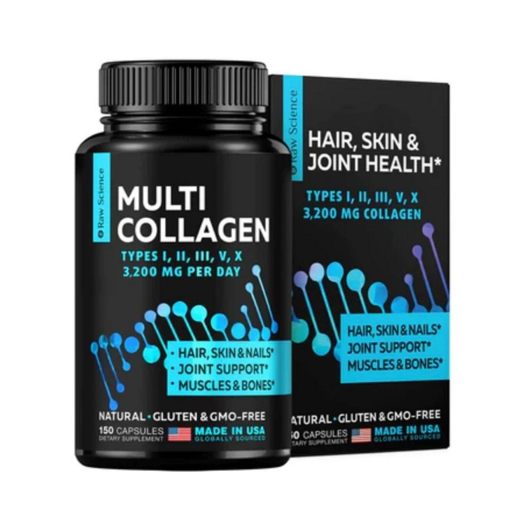 MULTI COLAGENO 3200 MG 150 CAPSULAS SIN GMO RAW SCIENCE – Bexo Perú