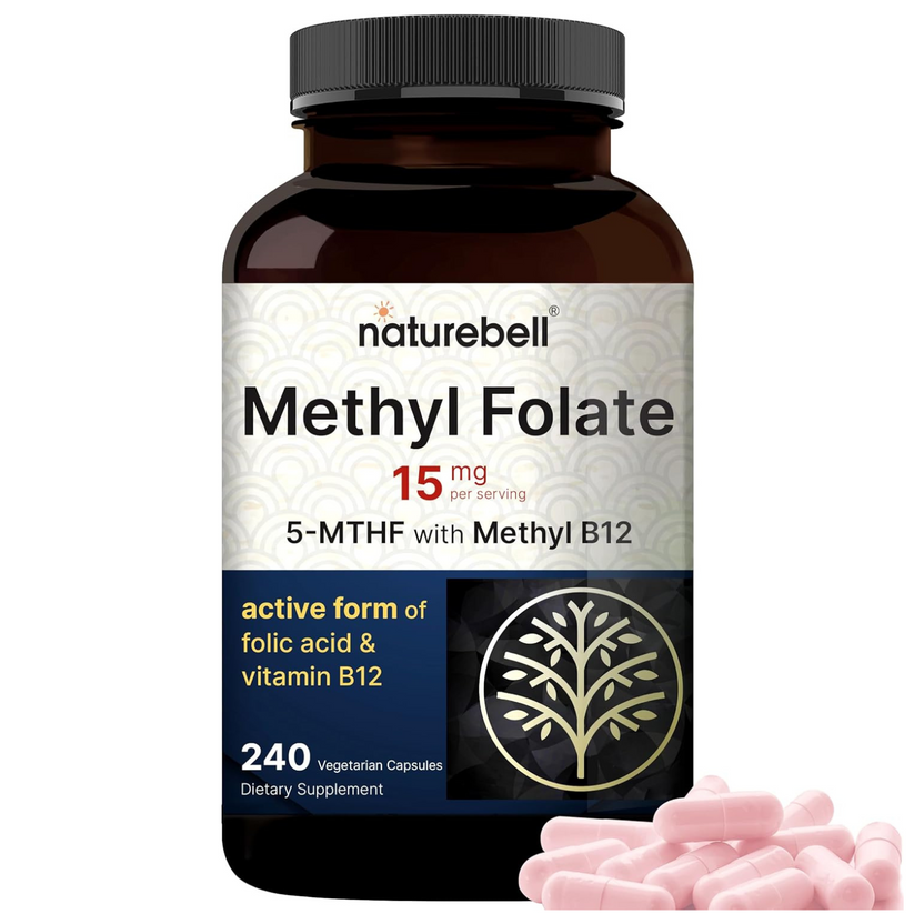 FOLATO DE METILO NATUREBELL 15 MG 240 CAPSULAS METHYL FOLATE – Bexo Perú
