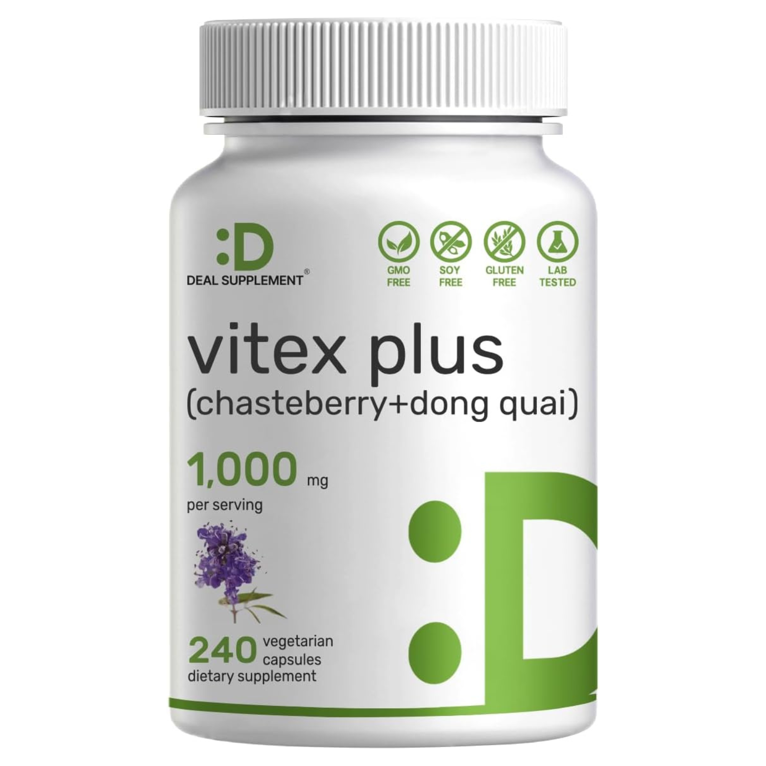 VITEX PLUS CHASTEBERRY CON DONG QUAI 1000 MG 240 CAPSULAS SIN GMO DEAL ...