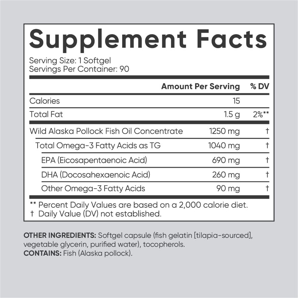 FISH OIL OMEGA 3 TRIPLE FUERZA 90 CÁPSULAS BLANDAS SPORTS RESEARCH ...