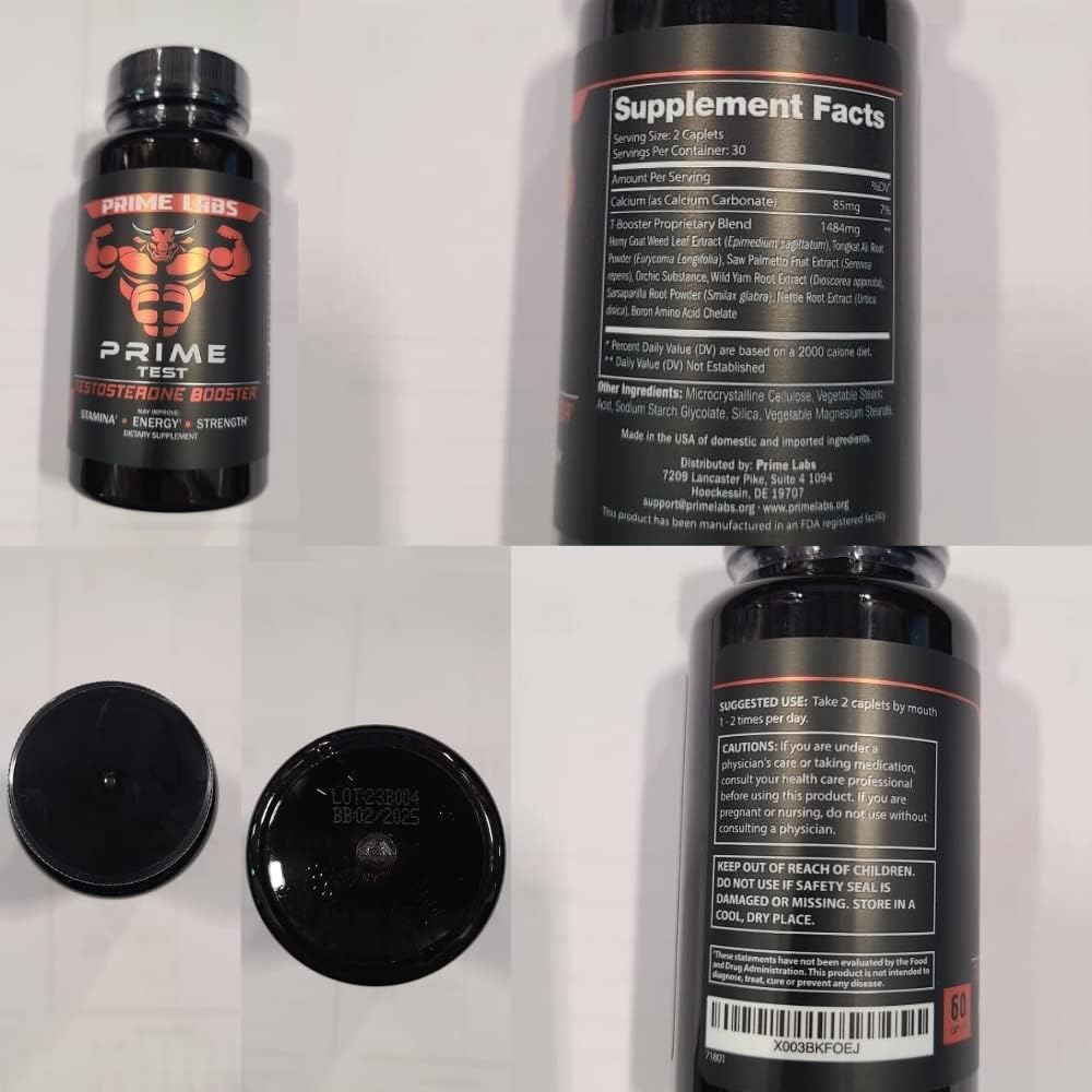 PRIME TEST POTENCIADOR TESTOSTERONA 1484 MG 60 TABLETAS PRIME LABS ...