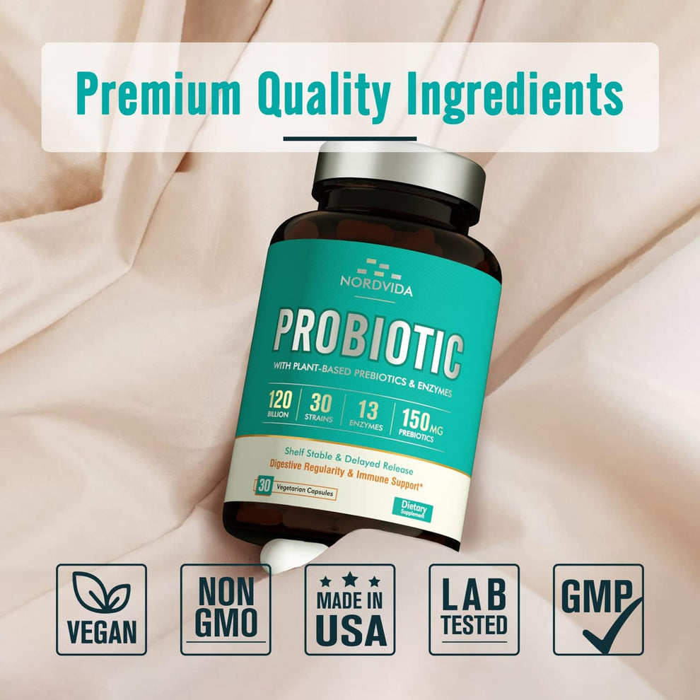 PROBIOTICOS Y PREBIOTICOS ENZIMAS 120 BILLONES CFU 30 CEPAS 30 CAPSULA – Bexo Perú