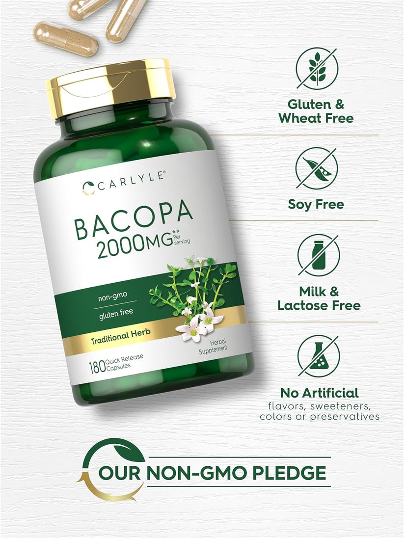 BACOPA MONNIERI CARLYLE 2000 MG 180 CAPSULAS – Bexo Perú