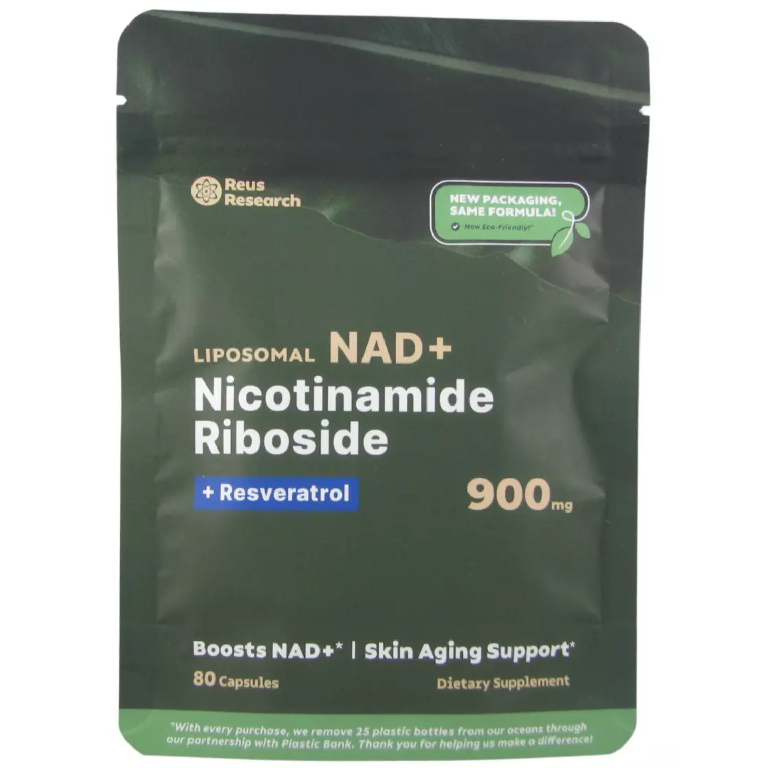 NAD NICOTINAMIDA RIBOSIDE + RESVERATROL LIPOSOMAL 900 MG 80 CAPSULAS R ...