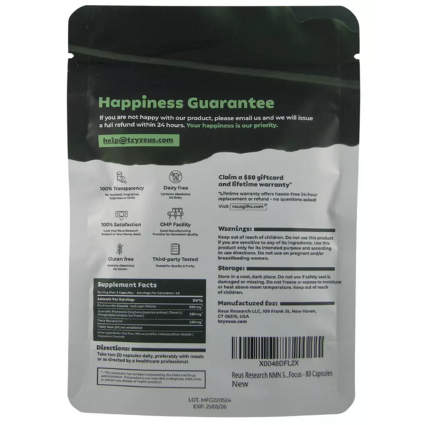 NAD NICOTINAMIDA RIBOSIDE + RESVERATROL LIPOSOMAL 900 MG 80 CAPSULAS R ...