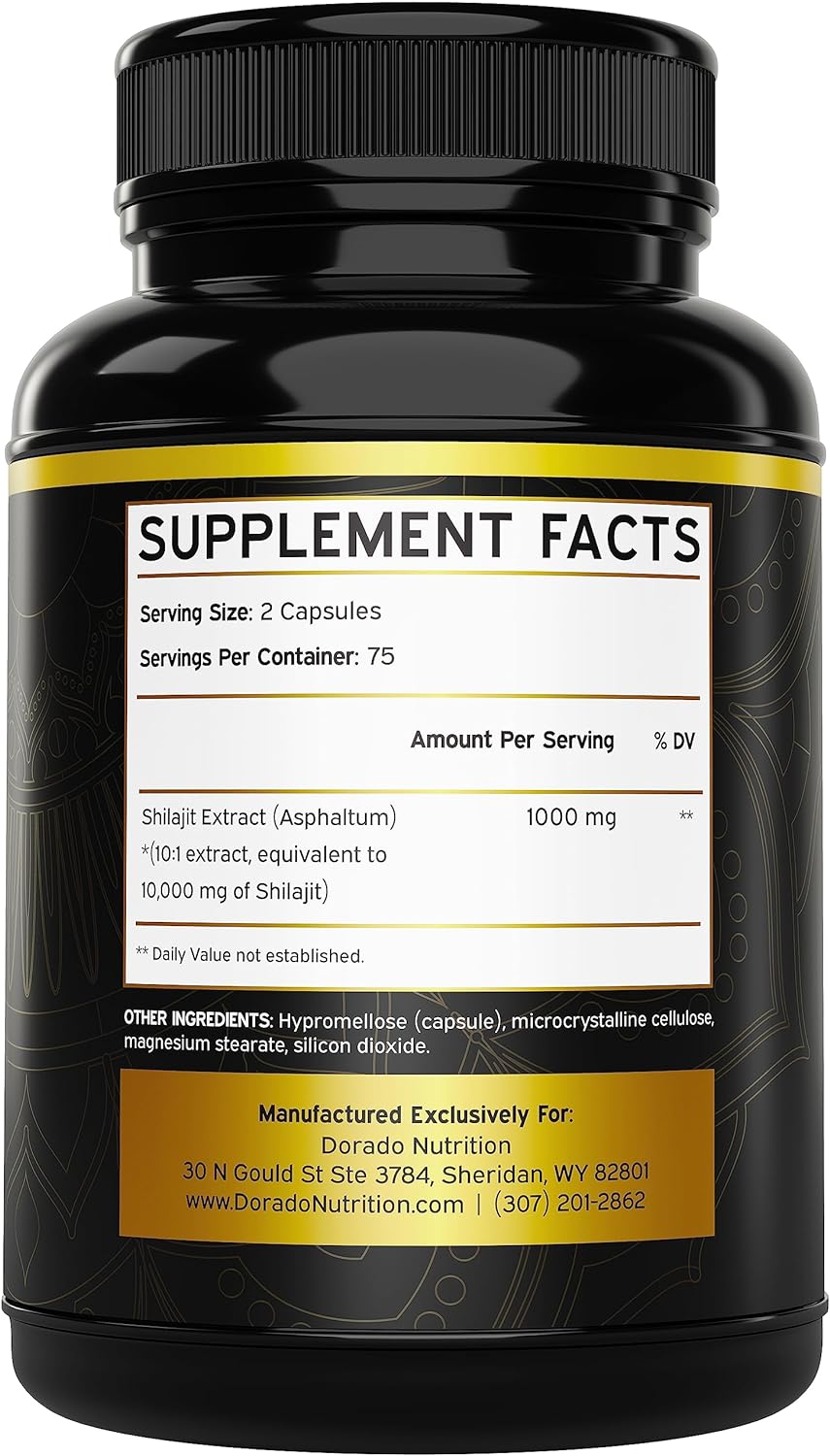 SHILAJIT 10000 MG 150 CÁPSULAS NO GMO DORADO NUTRITION – Bexo Perú SHILAJIT 10000 MG 150 CÁPSULAS NO GMO DORADO NUTRITION – Bexo Perú