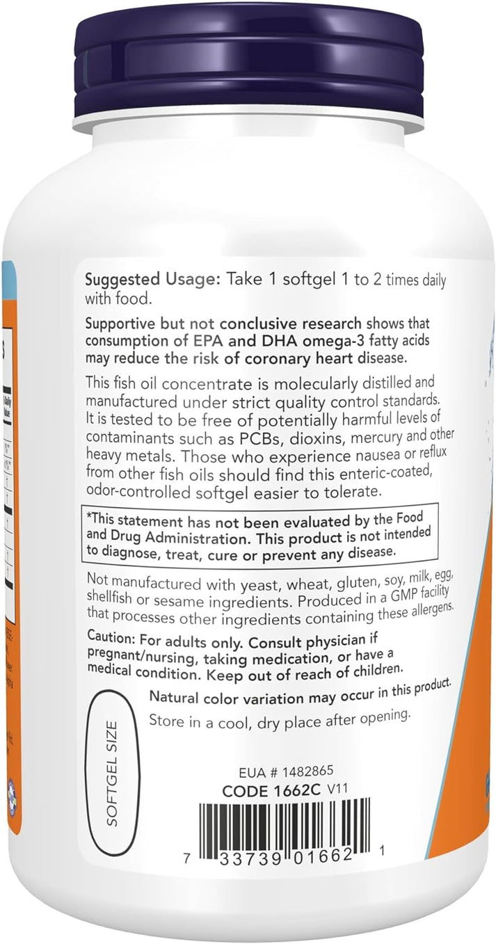 ULTRA OMEGA 3 FISH OIL NOW 1000 MG 180 CAPSULAS BLANDAS NO GMO – Bexo Perú