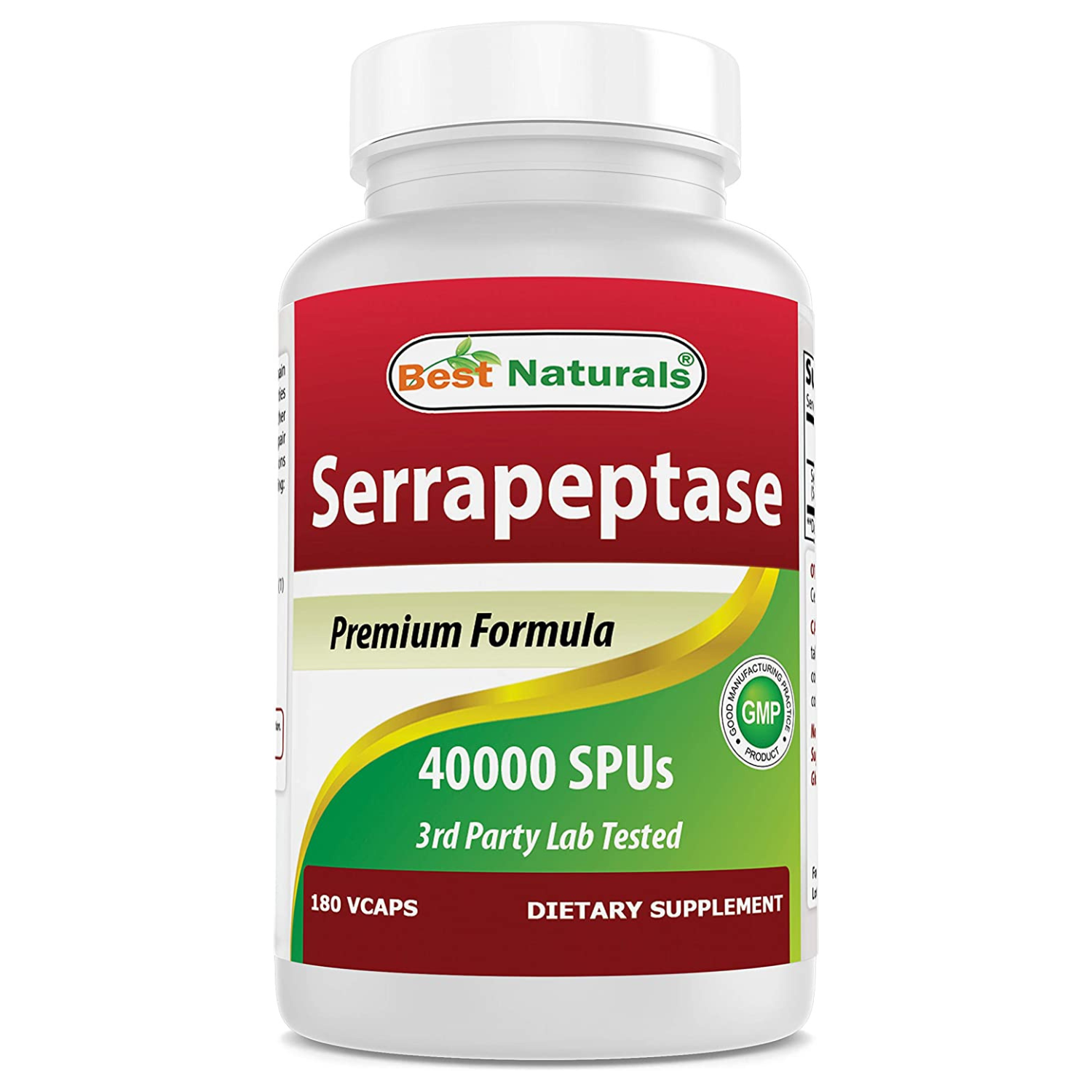 SERRAPEPTASA 40000 SPU 180 CAPSULAS BEST NATURALS – Bexo Perú