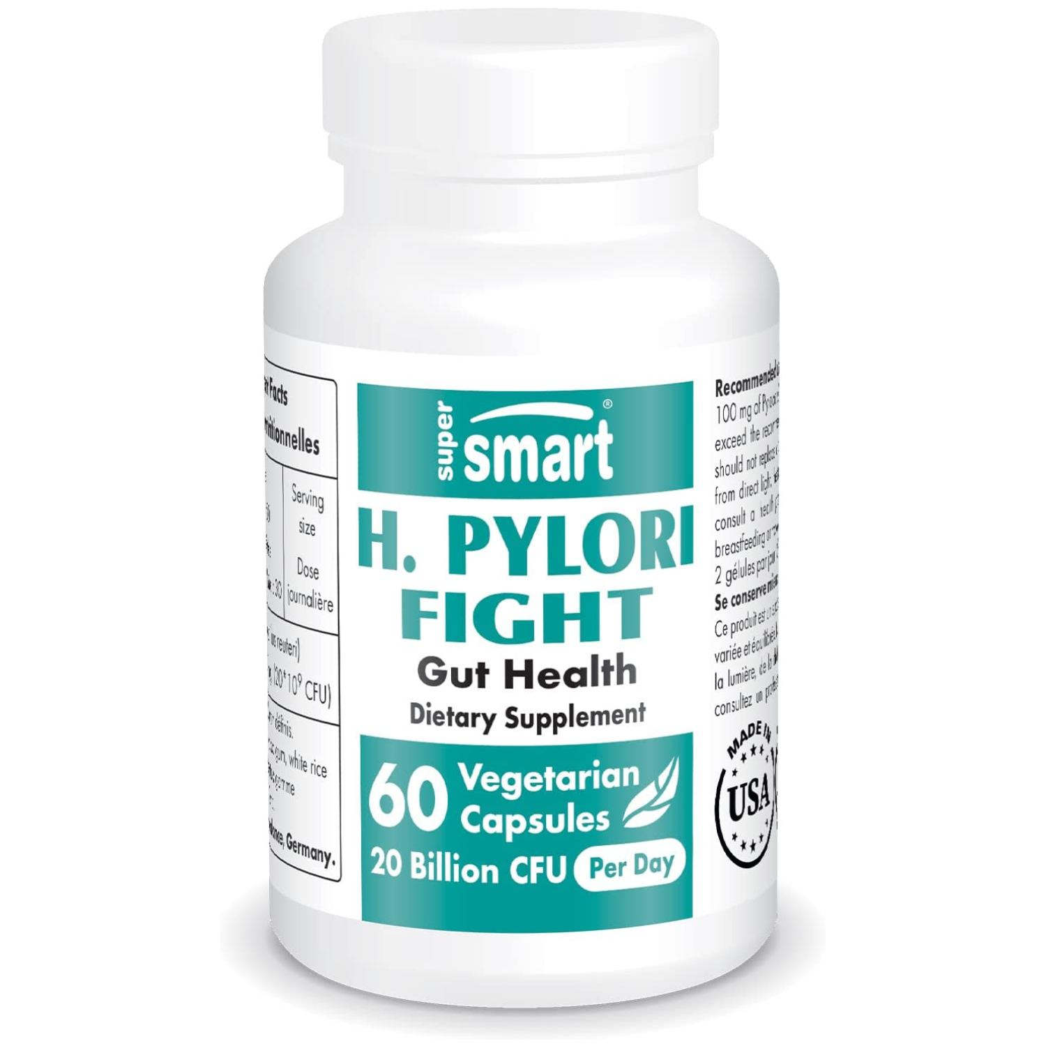 H PYLORI FIGHT 20 BILLONES CFU 60 CAPSULAS VEGETALES VEGANO SIN GMO SU ...
