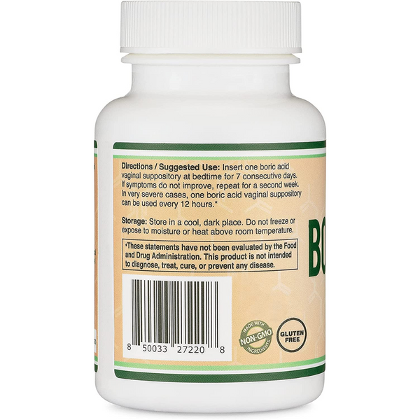 ACIDO BORICO 600 MG 60 CAPSULAS DOUBLE WOOD – Bexo Perú