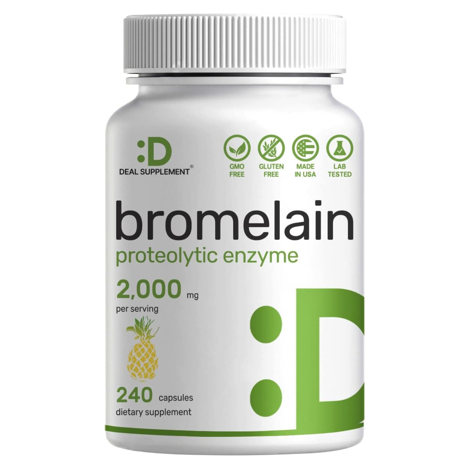 BROMELINA DEAL 2000 MG 240 CAPSULAS SIN GMO – Bexo Perú