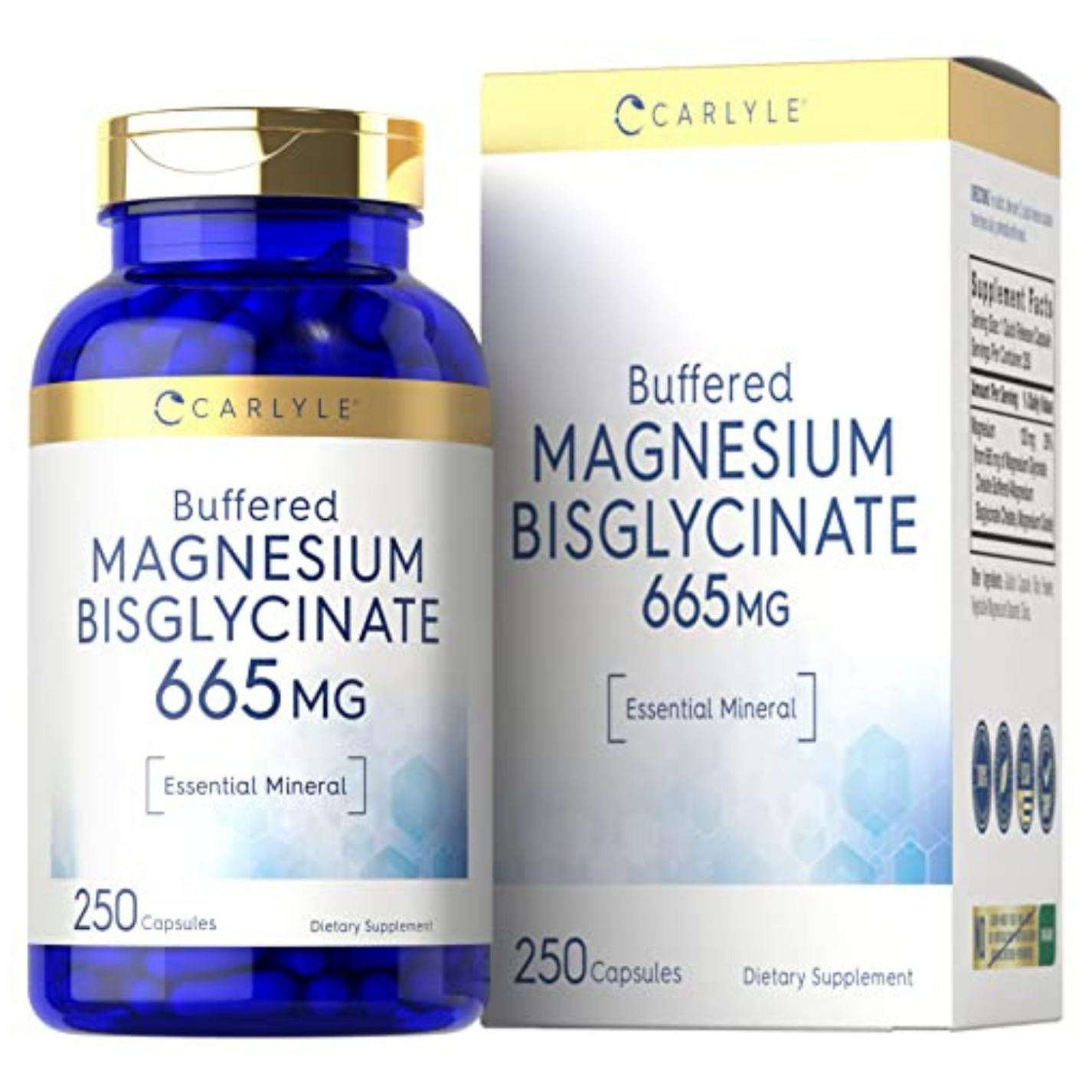BISGLICINATO DE MAGNESIO CARLYLE 665 MG 250 CAPSULAS SIN GMO – Bexo Perú