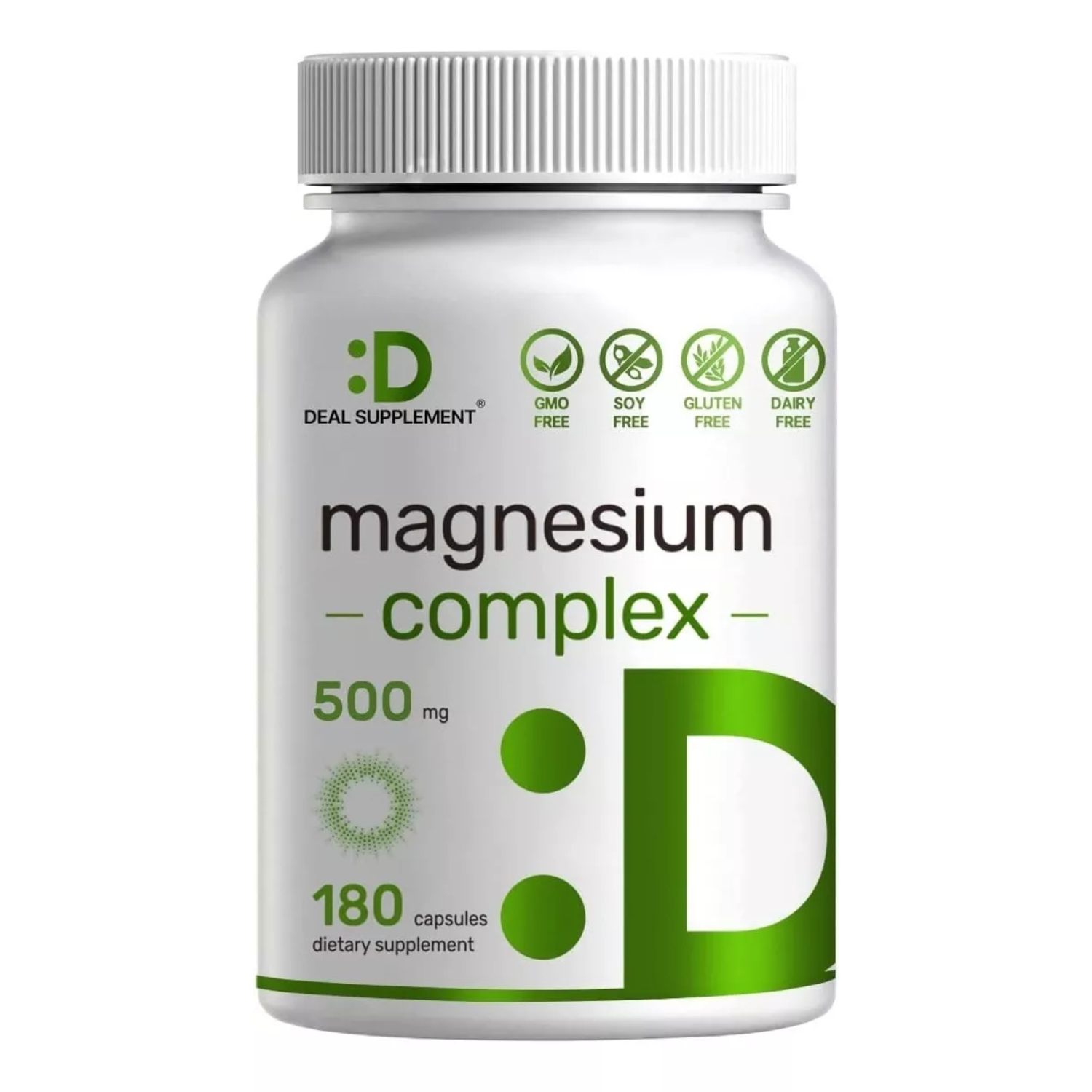 MAGNESIO COMPLEX 5 EN 1 500 MG 180 CAPSULAS SIN GMO DEAL – Bexo Perú