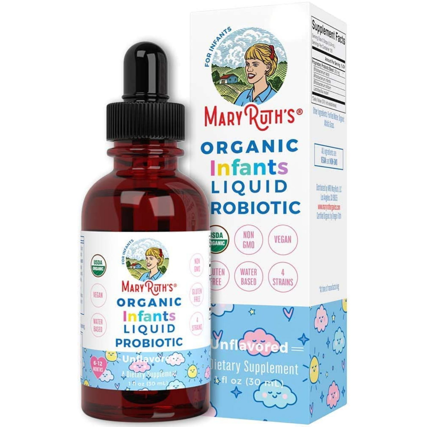 PROBIOTICOS LIQUIDO INFANTIL 4 CEPAS 30 ML SIN GMO VEGANO MARY RUTH'S ...