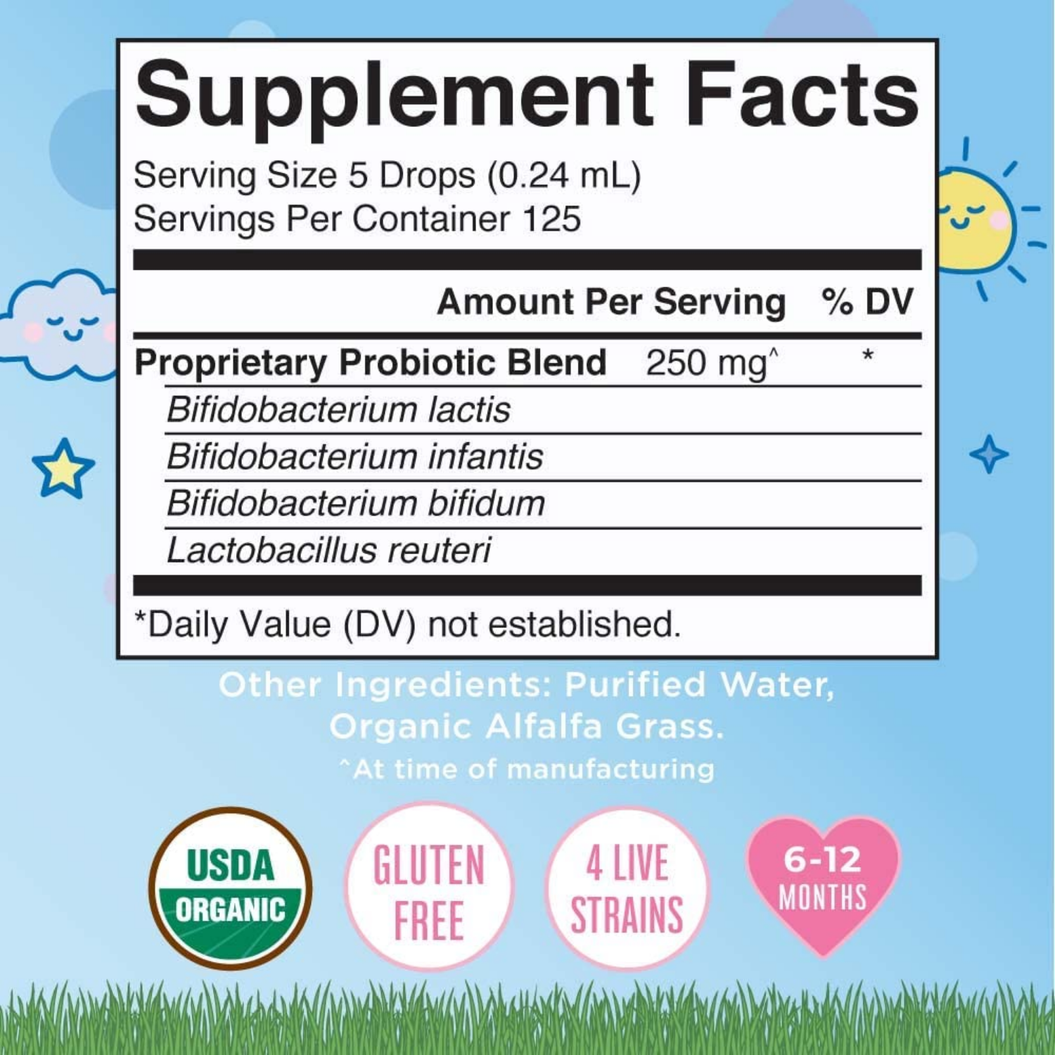 PROBIOTICOS LIQUIDO INFANTIL 4 CEPAS 30 ML SIN GMO VEGANO MARY RUTH'S ...