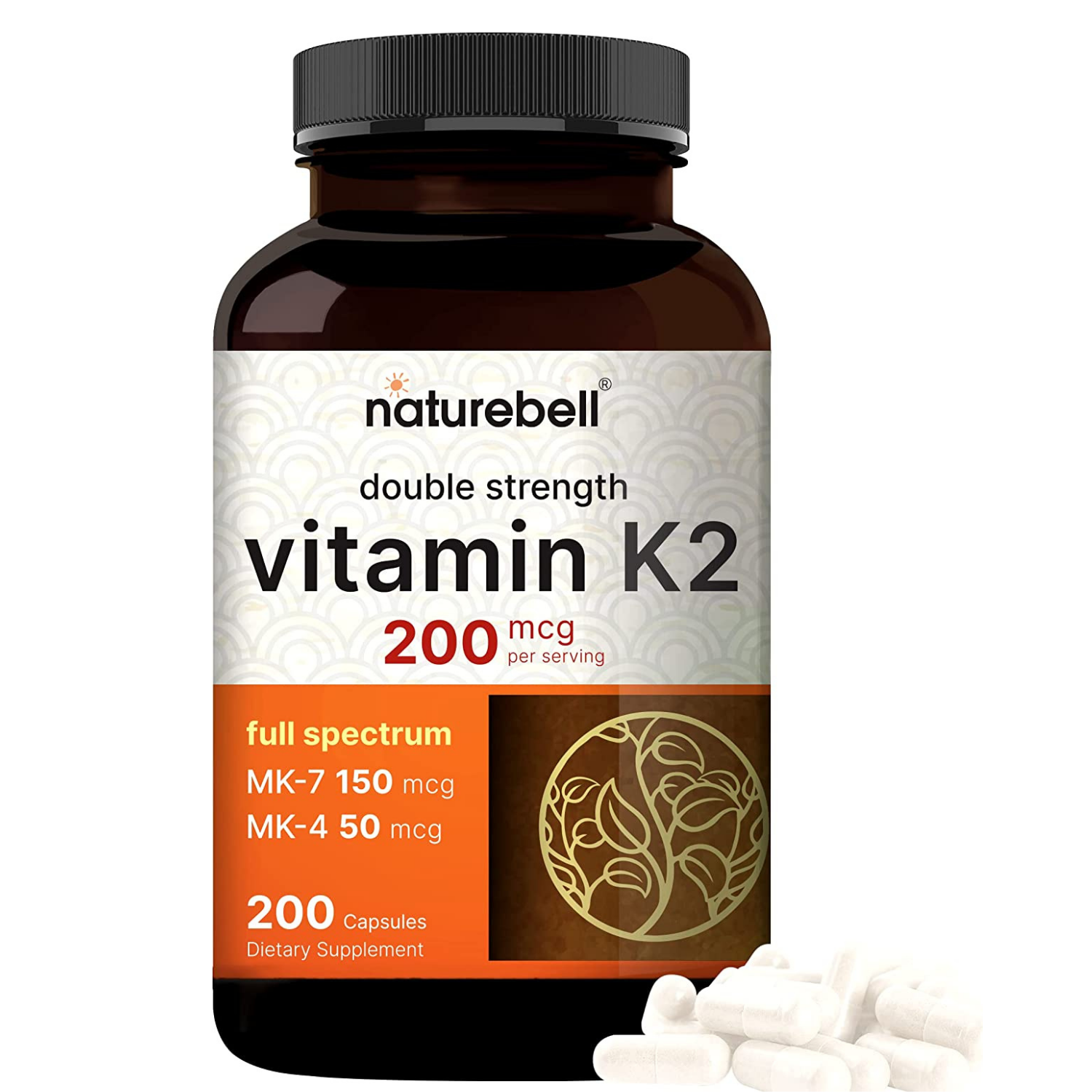 VITAMINA K2 200 MCG 200 CAPSULAS NATUREBELL – Bexo Perú
