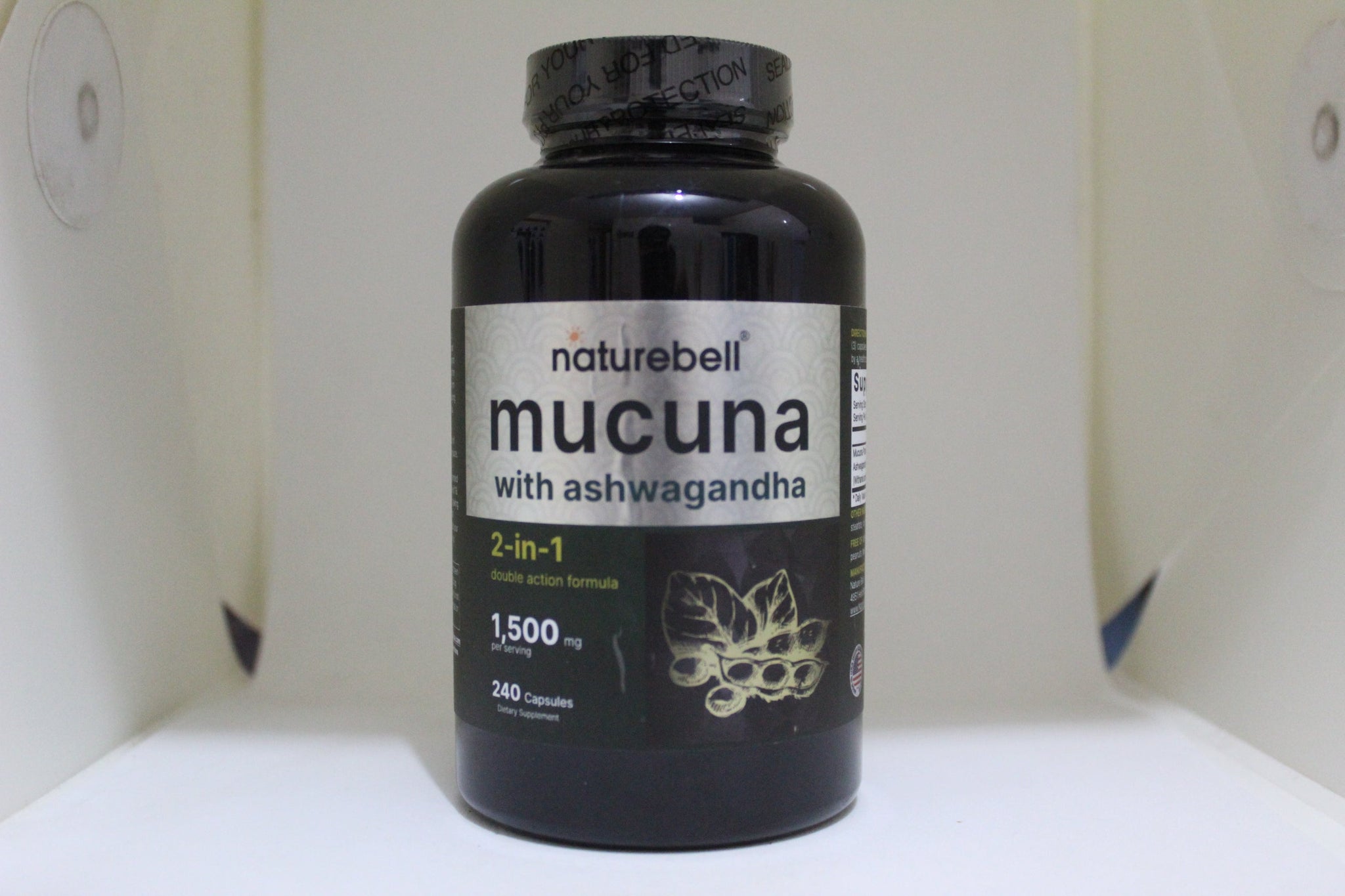 MUCUNA PRURIENS CON ASHWAGANDHA 1500 MG 240 CAPSULAS NATUREBELL – Bexo Perú