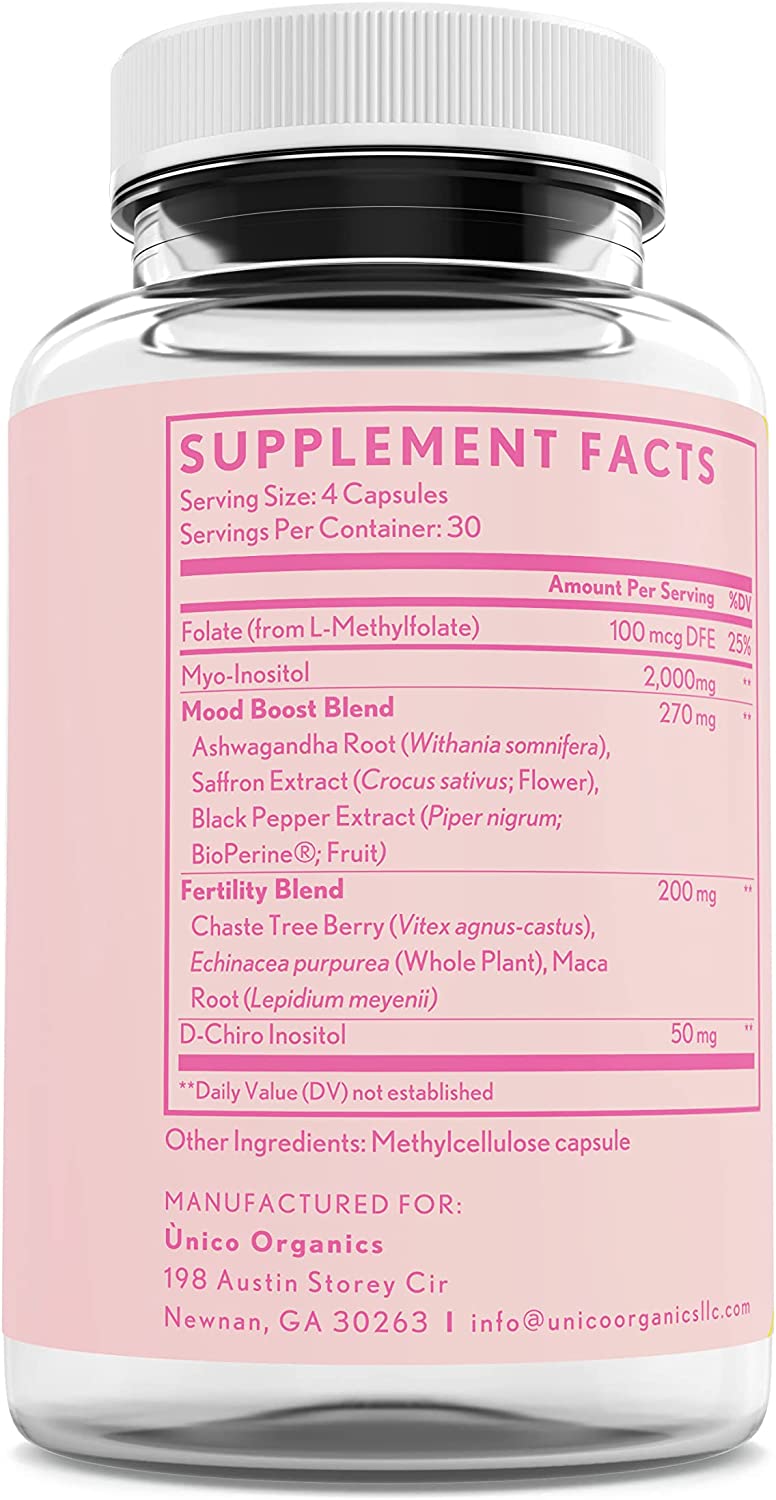 MYO INOSITOL 2000 MG 120 CAPSULAS UNICO ORGANICS – Bexo Perú