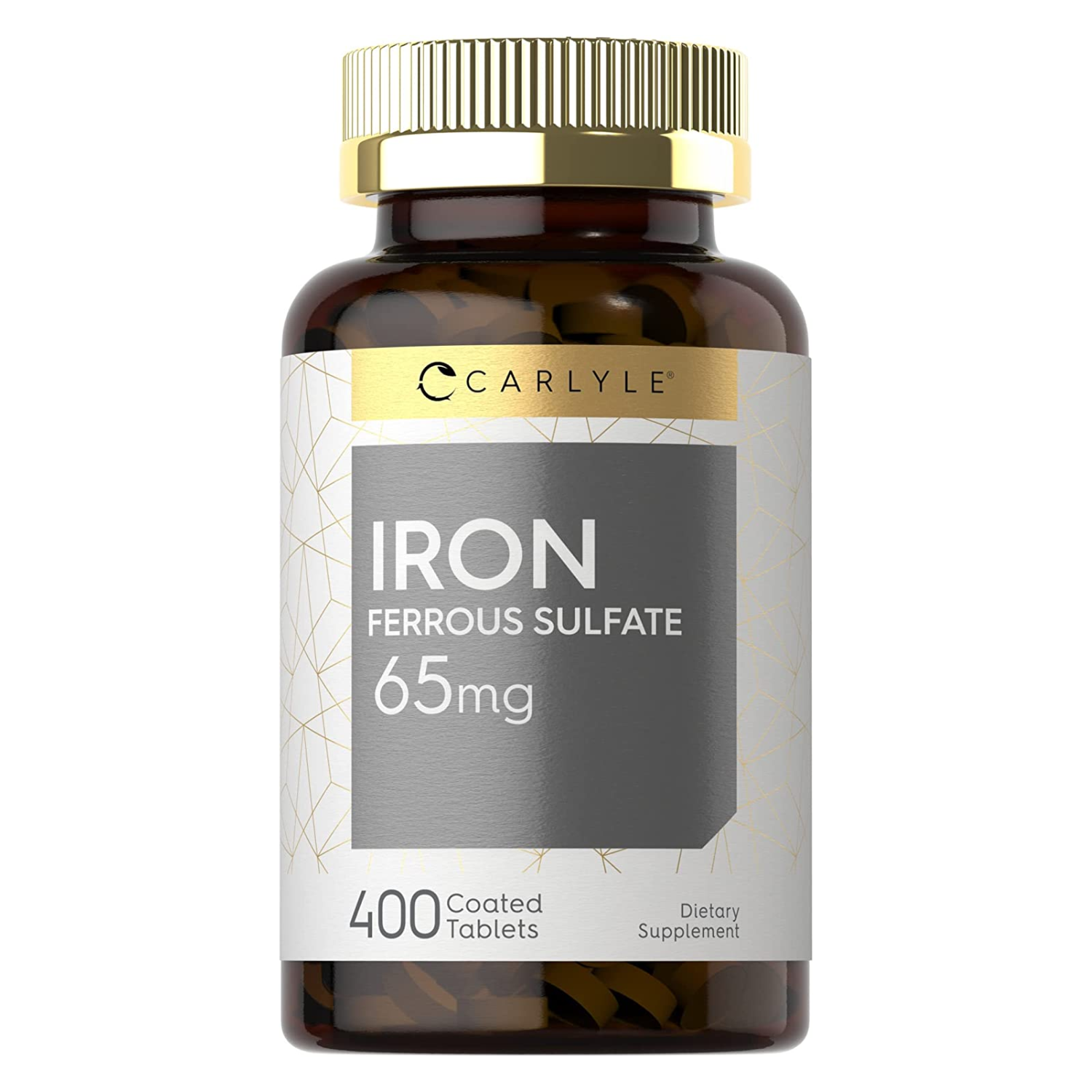 HIERRO SULFATO FERROSO 65 MG 400 TABLETAS SIN GMO CARLYLE – Bexo Perú