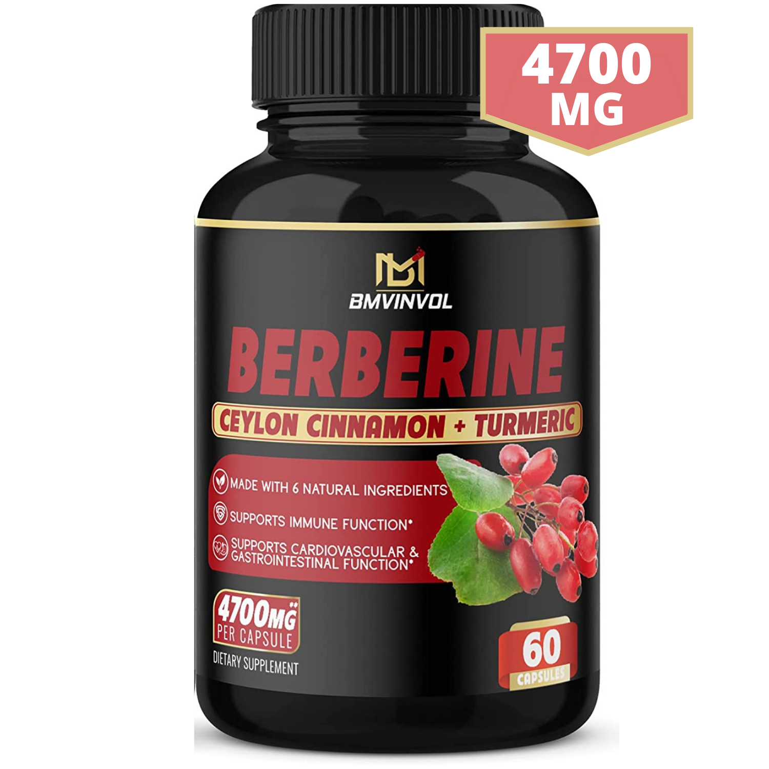 BERBERINA NEGRA 3000 MG CON CUCUMA 500 MG Y CARDO MARIANO (MILK THISTL ...